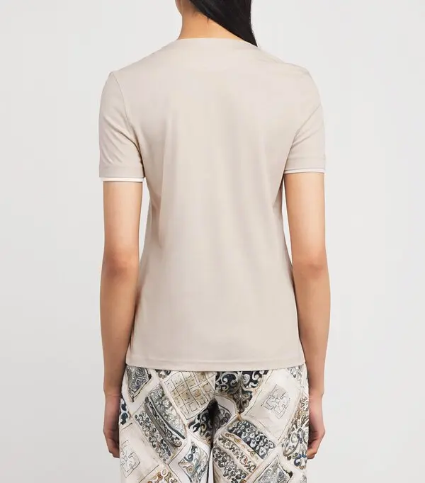 Eleventy Jersey V-neck T-shirt - Beige