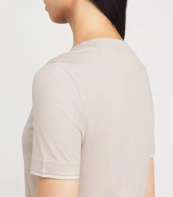 Eleventy Jersey V-neck T-shirt - Beige