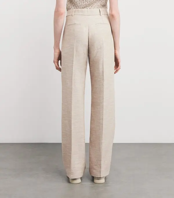 Eleventy Cotton-blend Straight Trousers