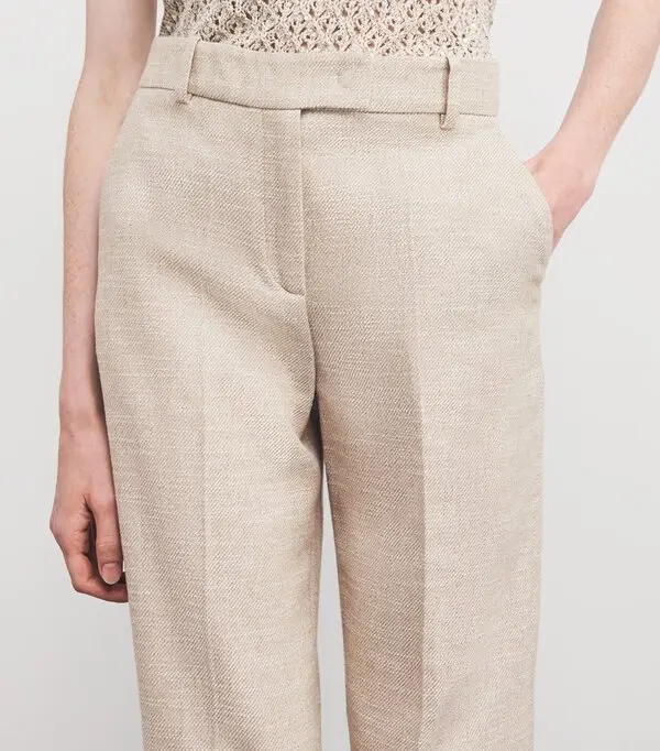 Eleventy Cotton-blend Straight Trousers