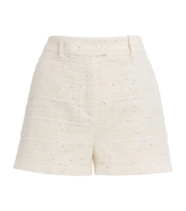 Eleventy Tweed Sequined Shorts
