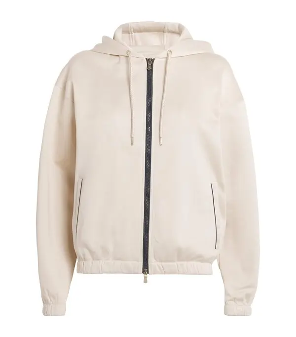 Eleventy Cotton-blend Zip-up Hoodie
