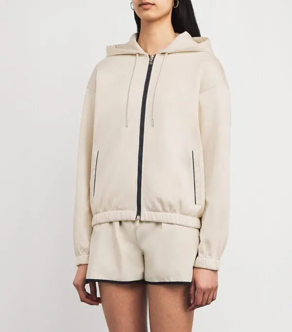 Eleventy Cotton-blend Zip-up Hoodie