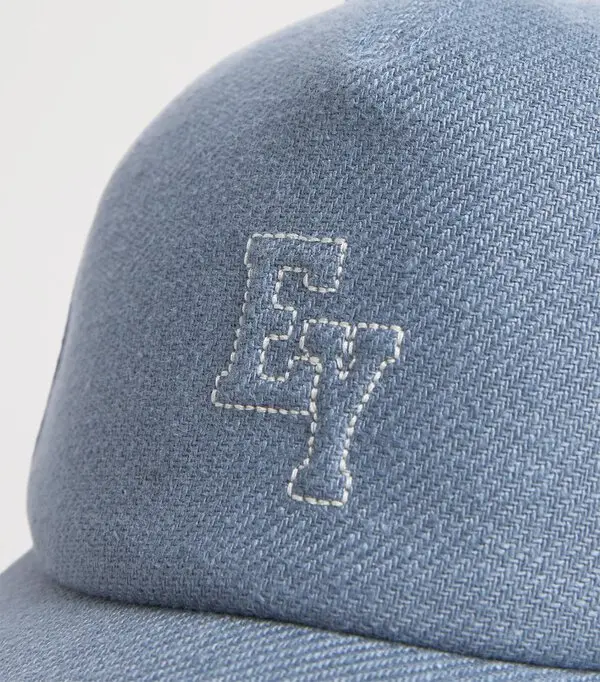 Eleventy Linen Baseball Cap - Blue