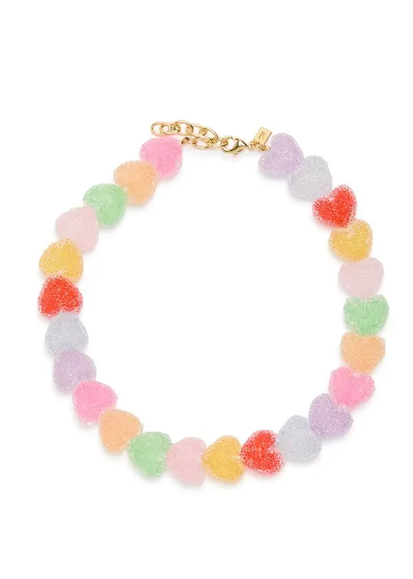 CRYSTAL HAZE Jelly Heart 18kt Gold-plated Necklace - Multicoloured