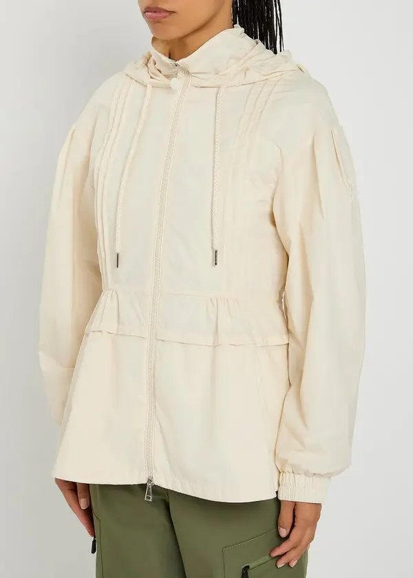 Moncler Vabre Pintuck Shell Jacket - Ivory