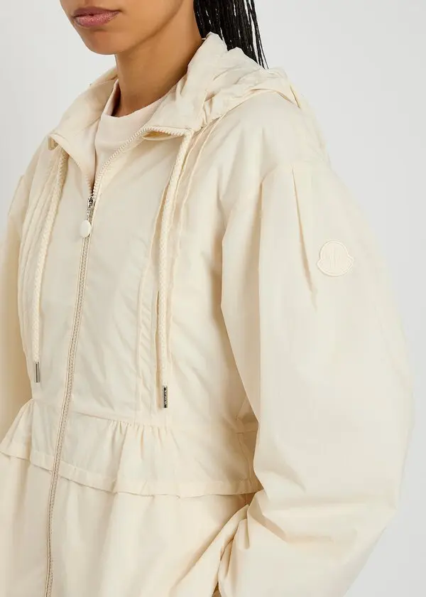 Moncler Vabre Pintuck Shell Jacket - Ivory
