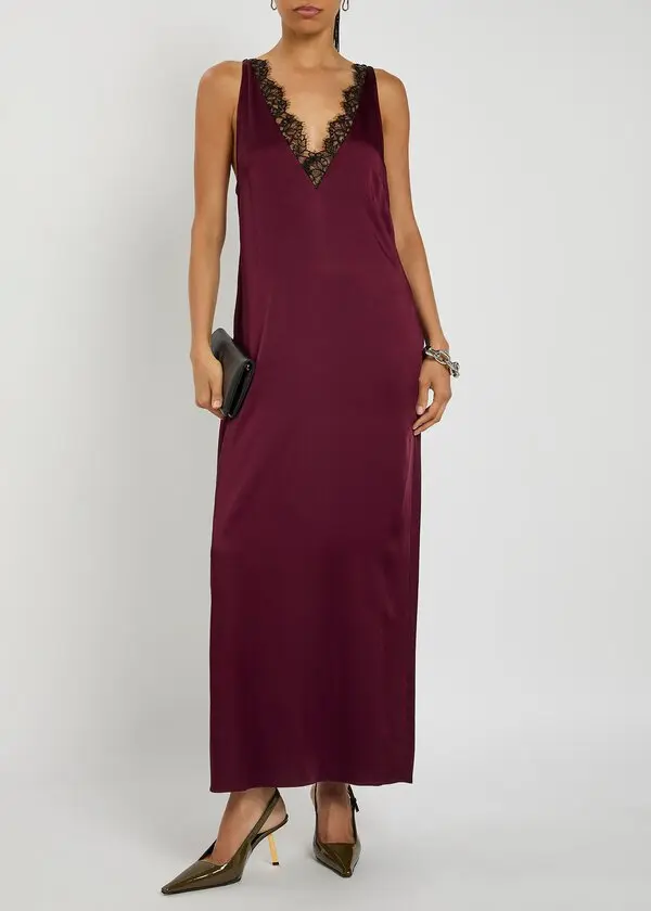 Stella McCartney Satin Maxi Slip Dress