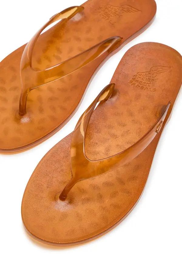 ANCIENT GREEK SANDALS Jelly Flip Flops - Caramel