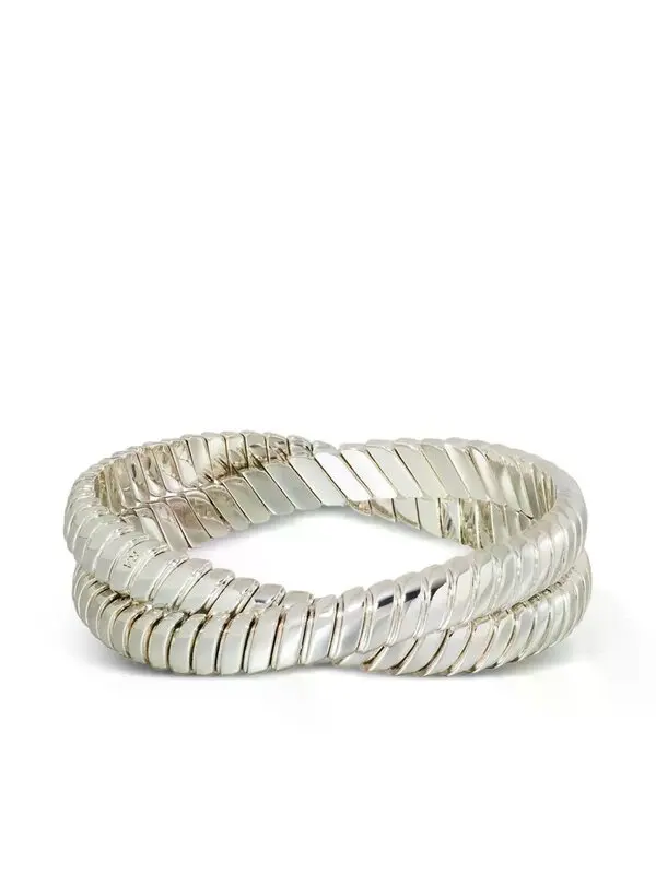 ROXANNE ASSOULIN Twisted Double-layer Bracelet - Silver