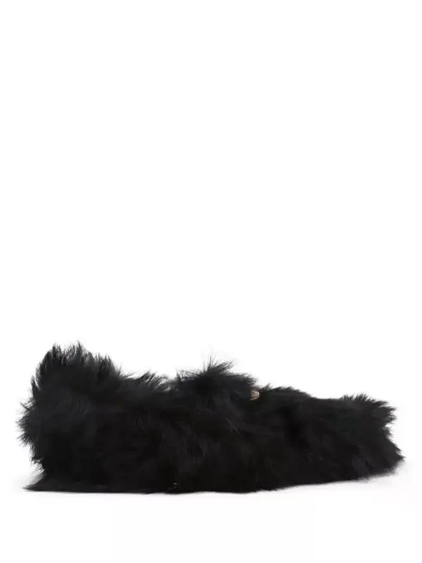 TOD'S Faux-fur Loafers - Black