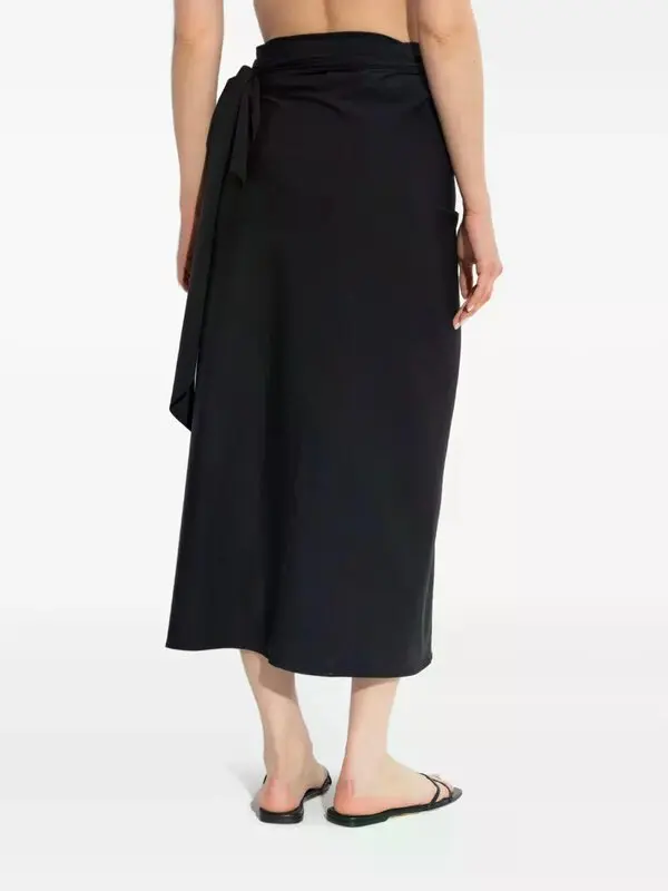 Hunza G Ruched Midi Skirt