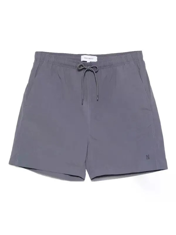 Norse Projects Logo-embroidered Swim Shorts - Blue