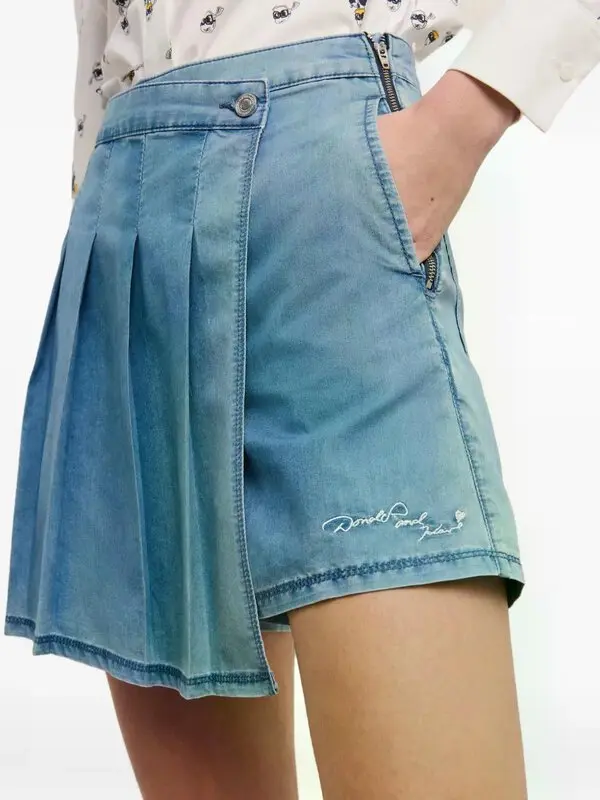 Karl Lagerfeld X Disney Pleated Denim Skort - White