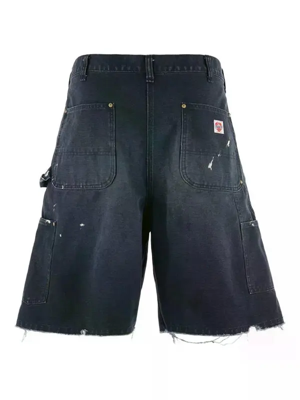 SAINT MXXXXXX Distressed Denim Shorts