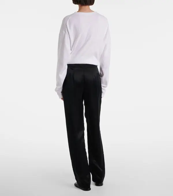 THE ROW Miros Cady Straight Pants - Black