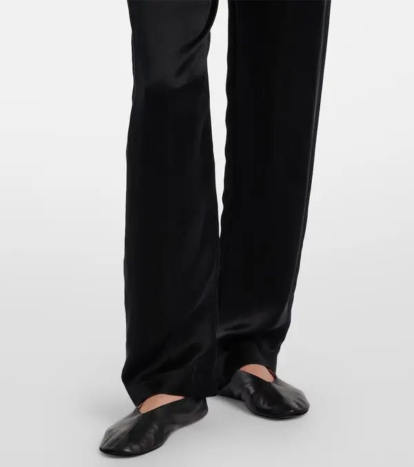 THE ROW Miros Cady Straight Pants - Black