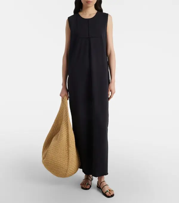 Khaite Hal Cotton Maxi Dress - Black