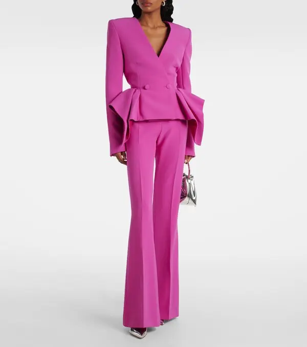 Safiyaa Double-breasted Peplum Blazer