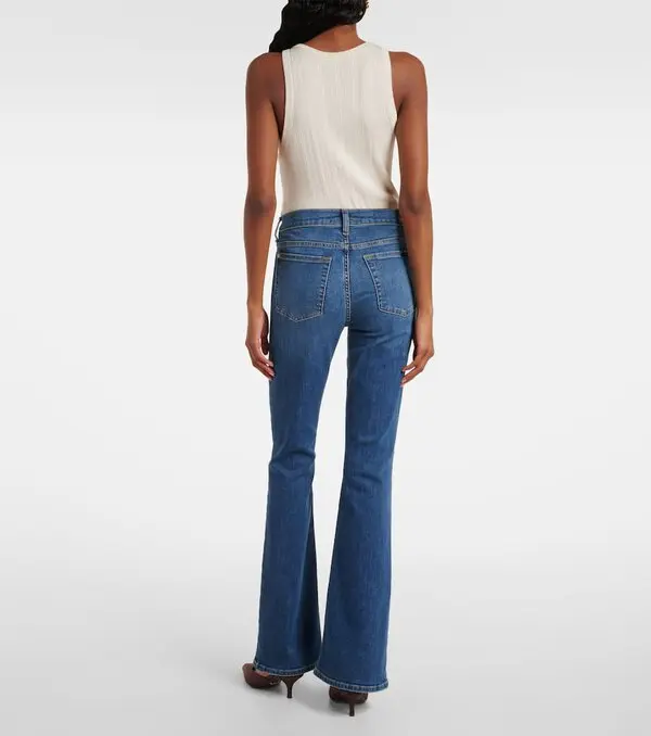7 For All Mankind Mid-rise Flared Jeans - Blue