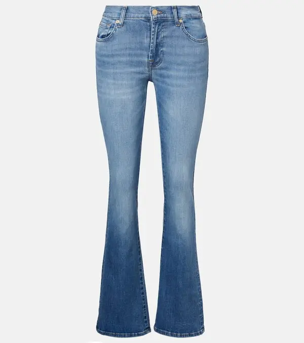 7 For All Mankind Mid-rise Bootcut Jeans - Blue