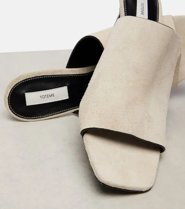 TOTEME Suede Mules - Beige