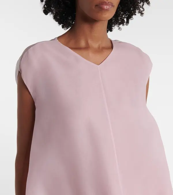 Khaite Noah Silk Organza Midi Dress