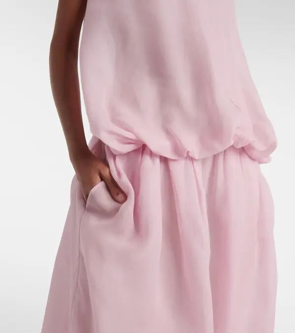 Khaite Noah Silk Organza Midi Dress