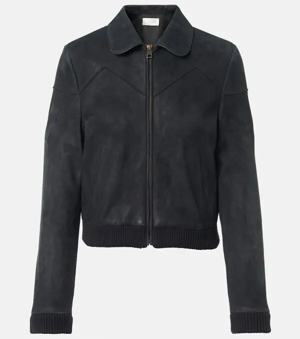 THE ROW Axelette Suede Jacket - Black