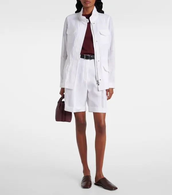 Loro Piana Traveller Linen Jacket - White