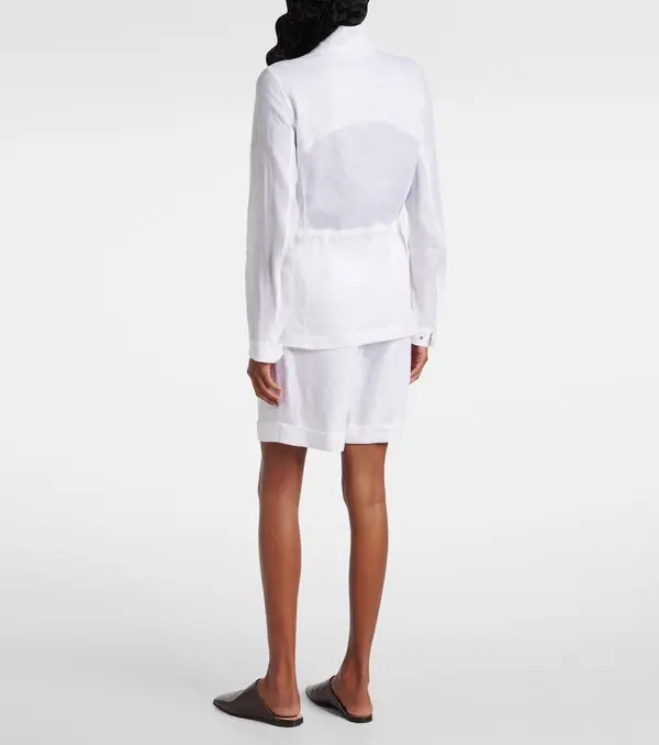Loro Piana Traveller Linen Jacket - White