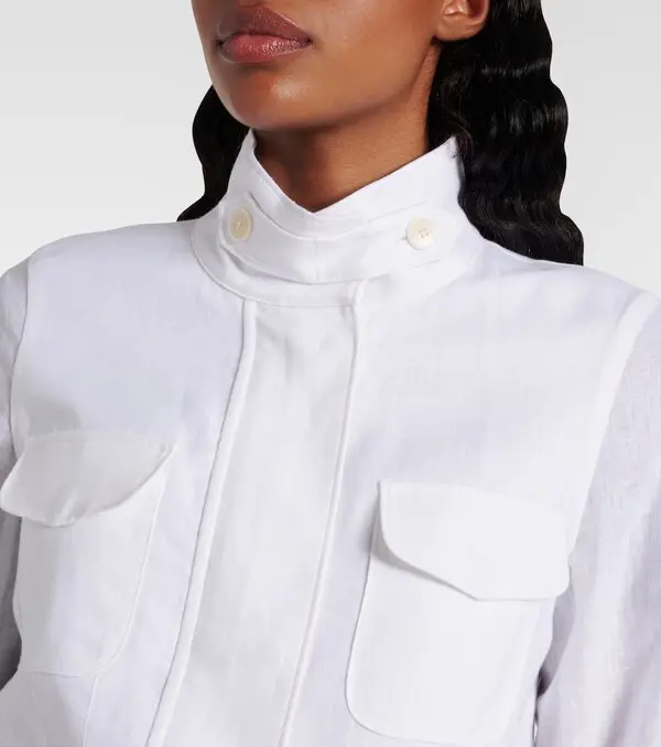 Loro Piana Traveller Linen Jacket - White