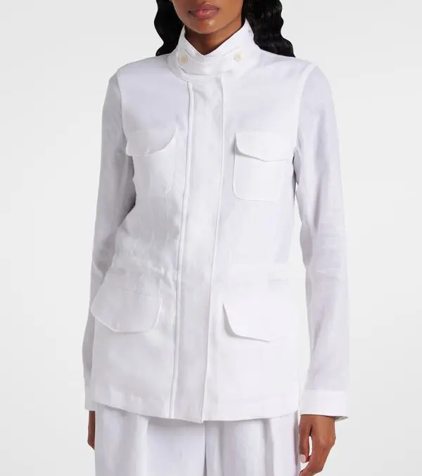 Loro Piana Traveller Linen Jacket - White