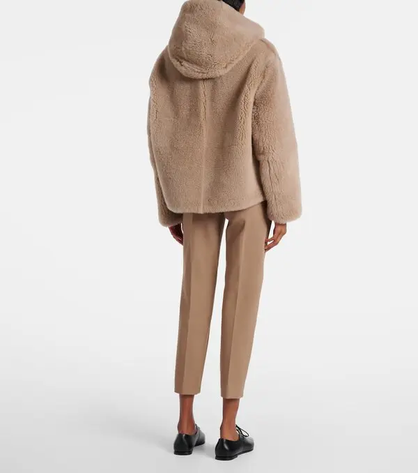 Max Mara Sole Hooded Shearling Jacket
