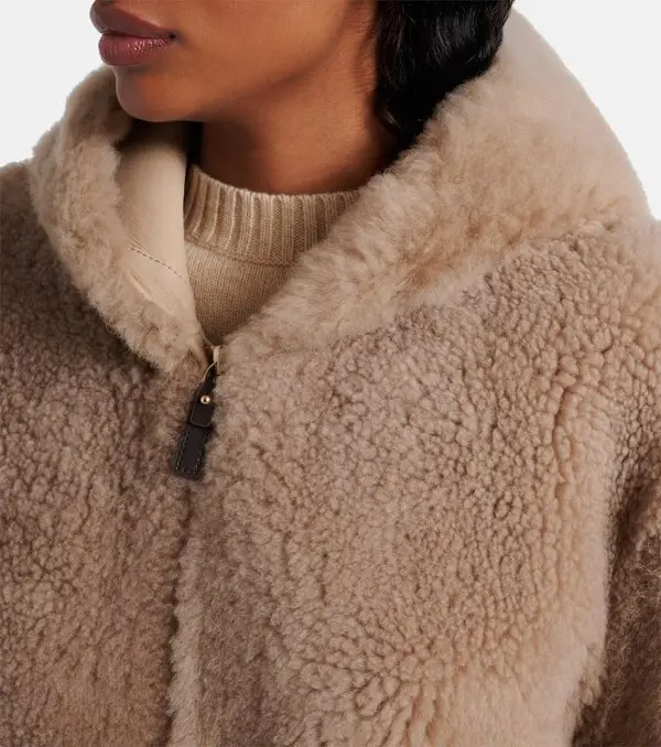 Max Mara Sole Hooded Shearling Jacket