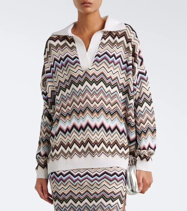 Missoni Zigzag Polo Sweater - Multicoloured