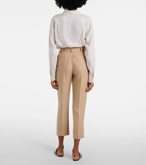 Loro Piana Neo Derk Linen Crêpe Straight Pants