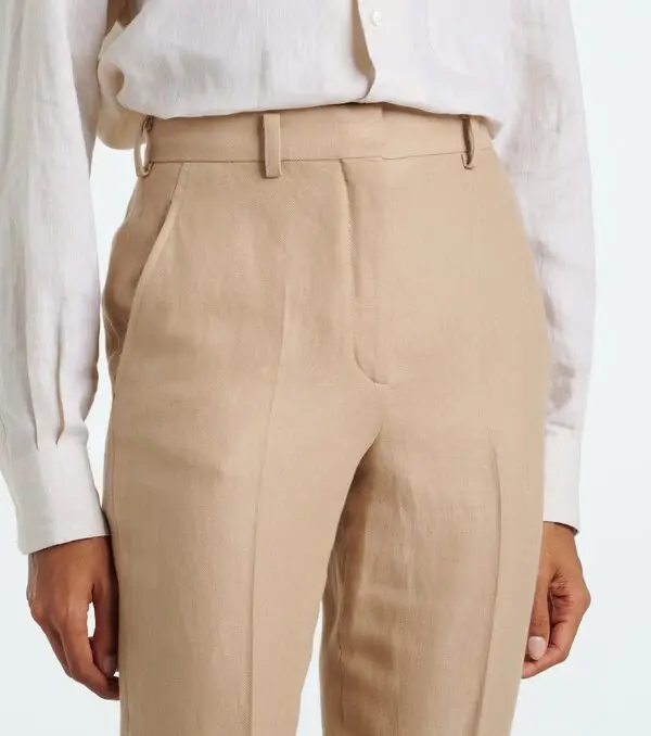 Loro Piana Neo Derk Linen Crêpe Straight Pants