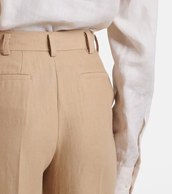 Loro Piana Neo Derk Linen Crêpe Straight Pants
