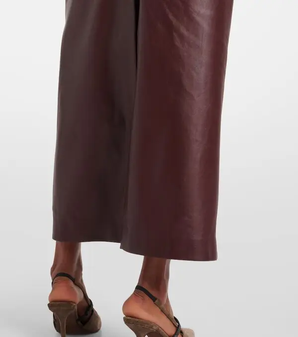 Brunello Cucinelli Leather Maxi Skirt
