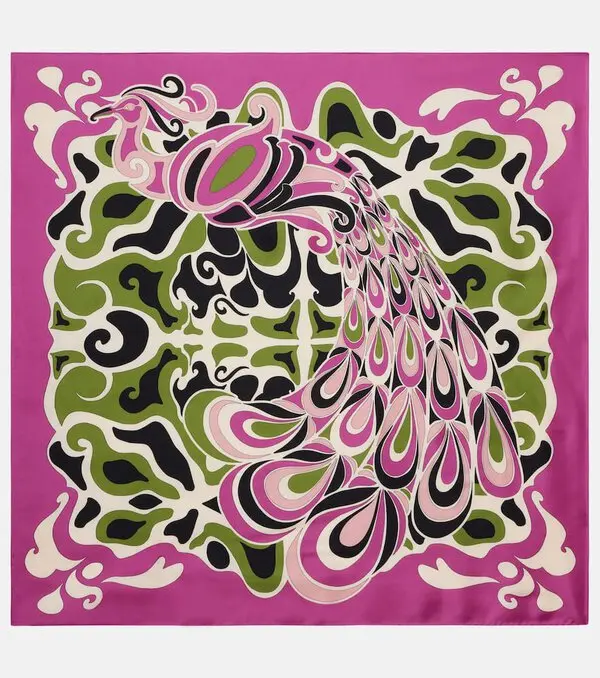 La DoubleJ Printed Silk Twill Scarf - Multicoloured