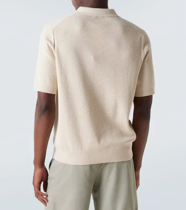 Sunspel Waffle-knit Cotton Polo Shirt