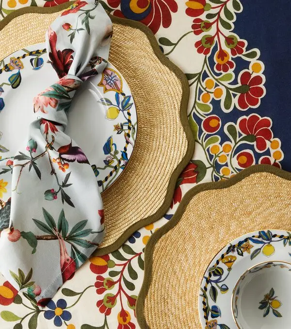 La DoubleJ Cloud Set Of 2 Straw Placemats - Beige