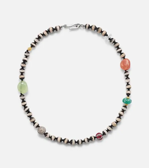 Ileana Makri Globetrotter Beaded Necklace With Gemstones - Multicoloured