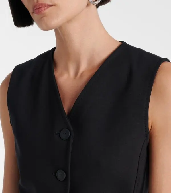 Max Mara Fornovo Jersey Vest - Black