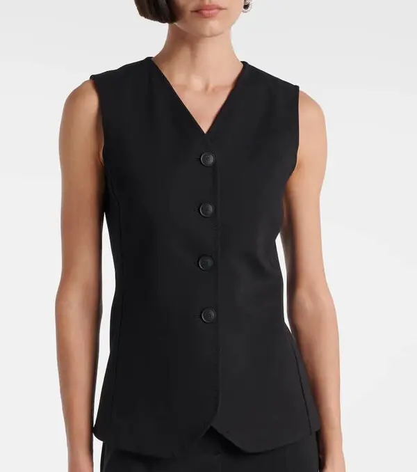 Max Mara Fornovo Jersey Vest - Black