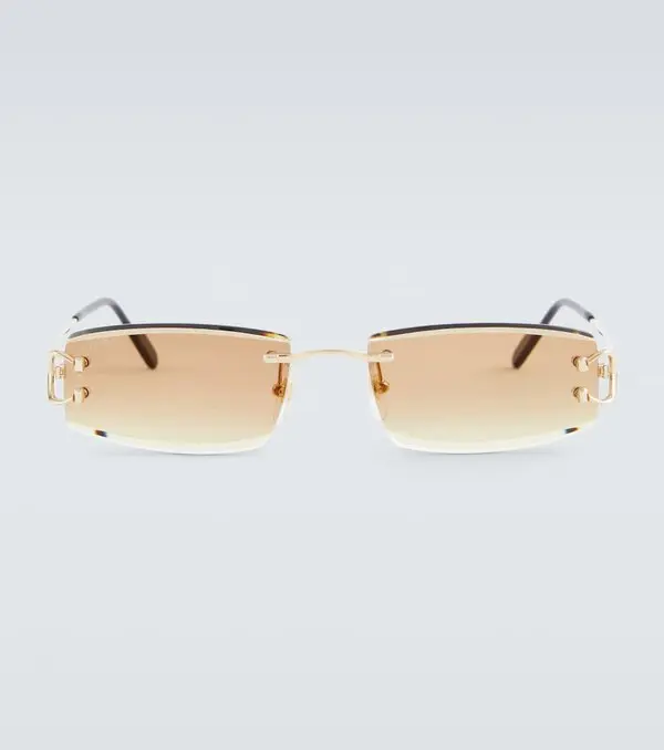 Cartier Rectangular Sunglasses - Gold