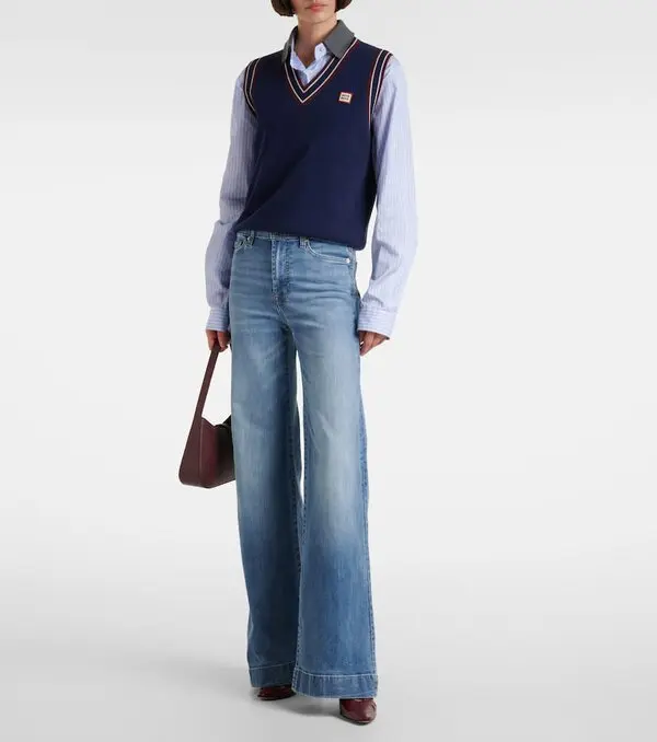 7 For All Mankind Modern Dojo Wide-leg Jeans - Blue