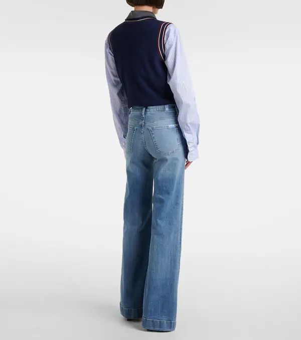 7 For All Mankind Modern Dojo Wide-leg Jeans - Blue
