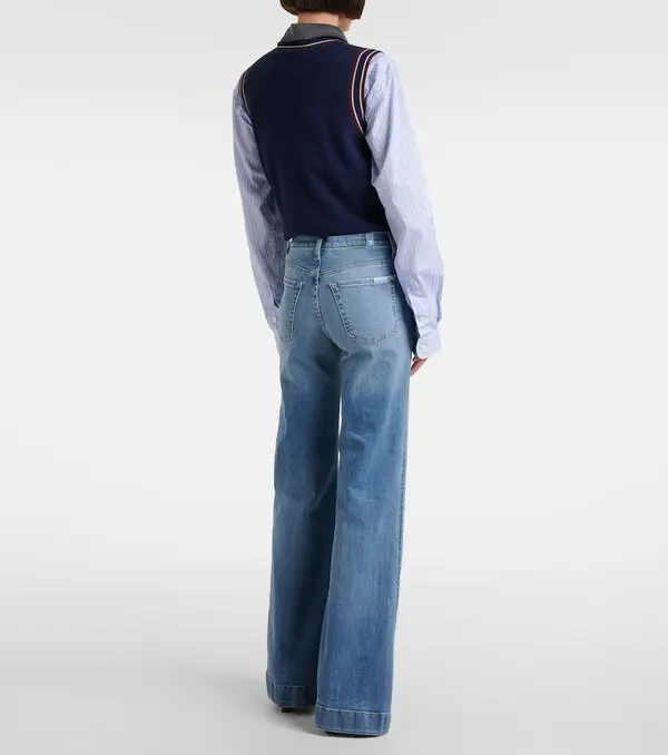7 For All Mankind Modern Dojo Wide-leg Jeans - Blue